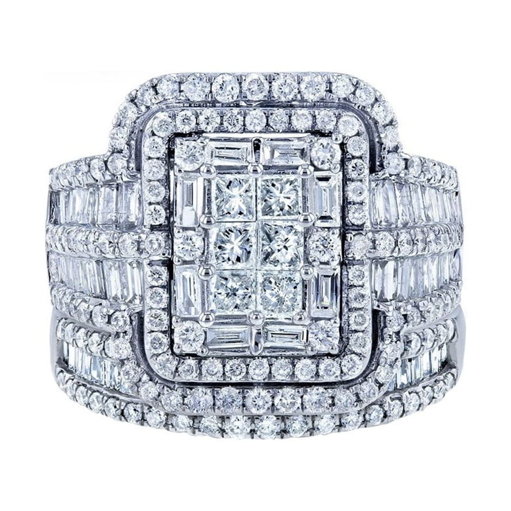 Hhsjcl 2pc Silver Promise Rings Simple Ring Set Ring with A Rings ...