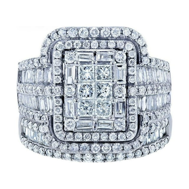 Hhsjcl 2pc Silver Promise Rings Simple Ring Set Ring with A Rings ...