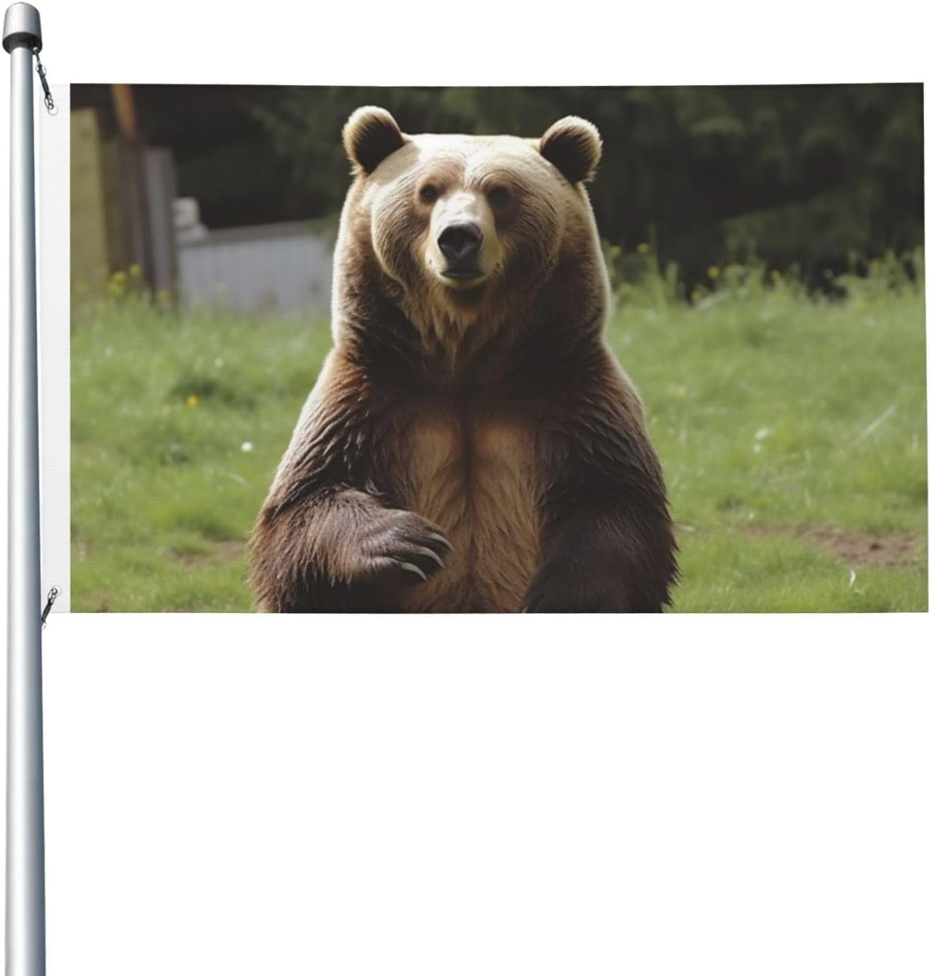 Hi Bear Sit on the lawn Flag 3x5 ft Flags for Outside Funny Banner ...