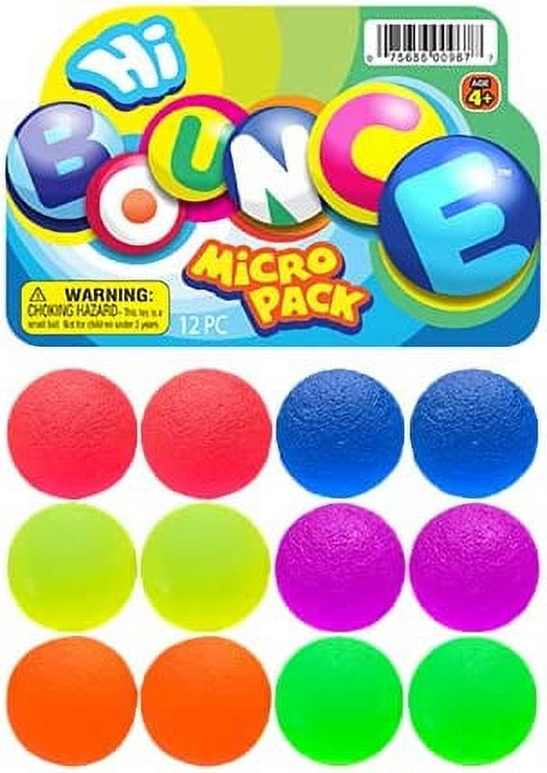 Hi Bounce Party Pack: 12 Colorful Bouncy Balls for Kids - Superballs ...