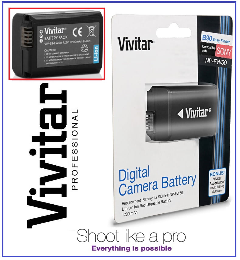 Hi Capacity NP-FW50 Li-Ion Battery For Sony A3000 A5000 A5100 A6000 ...