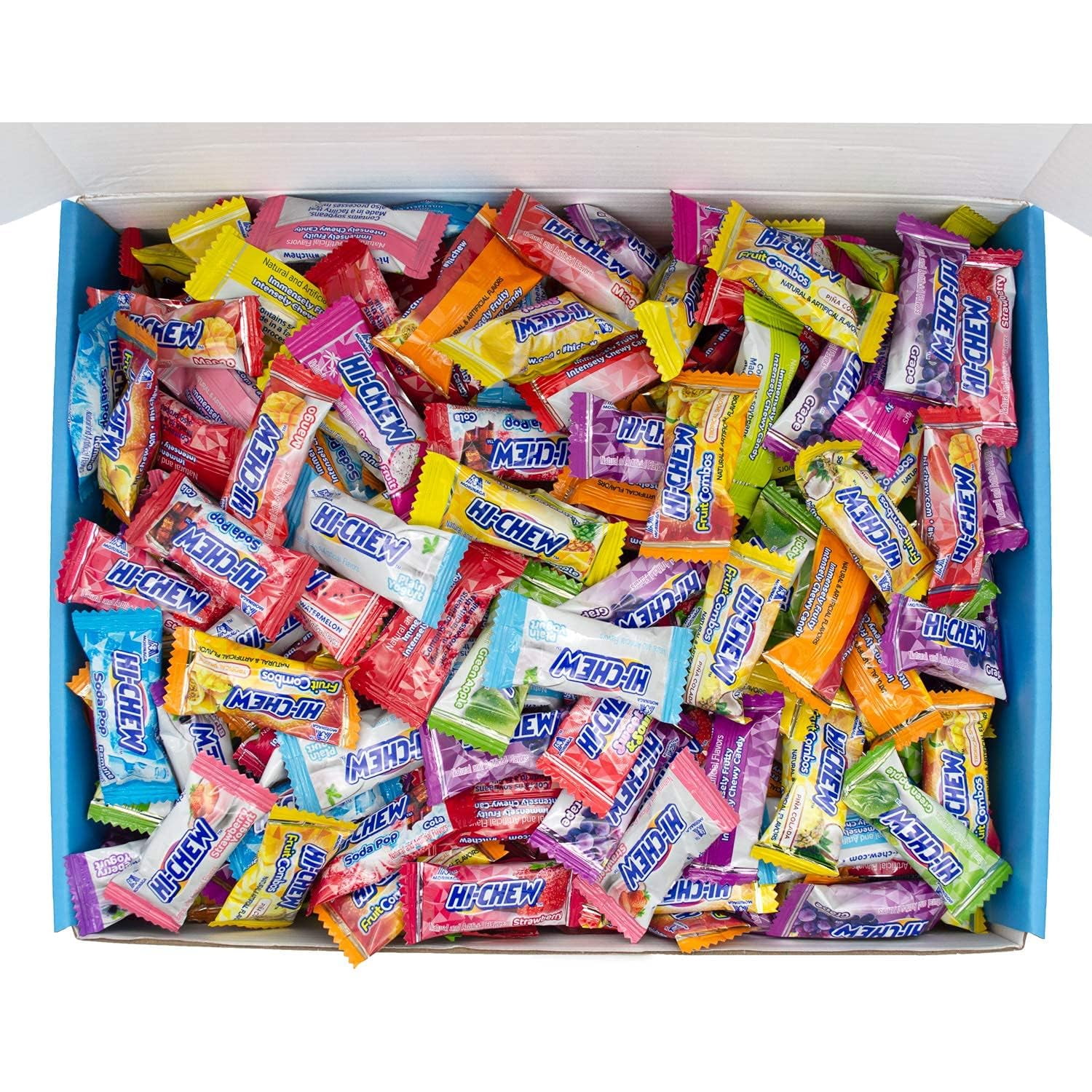 Hi Chew 17 Flavors, Bulk 330+ Pieces, 4 Pound (Strawberry, Mango, Green ...