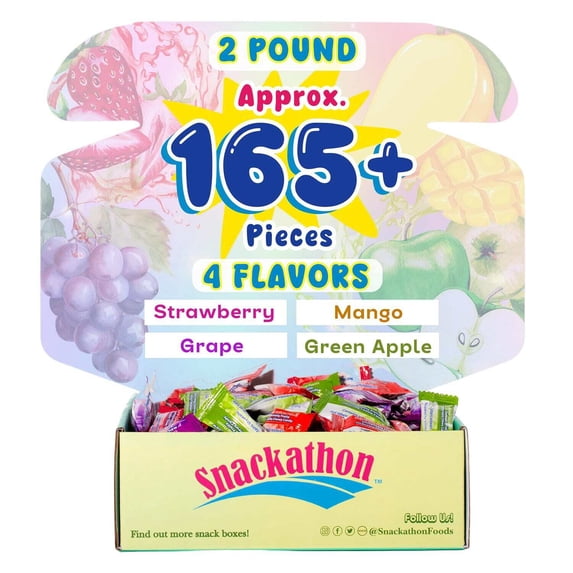 Hi Chew 4 Flavors, Bulk 165+ Pieces, 2 Pound (Hi Chew Fruit Strawberry ...