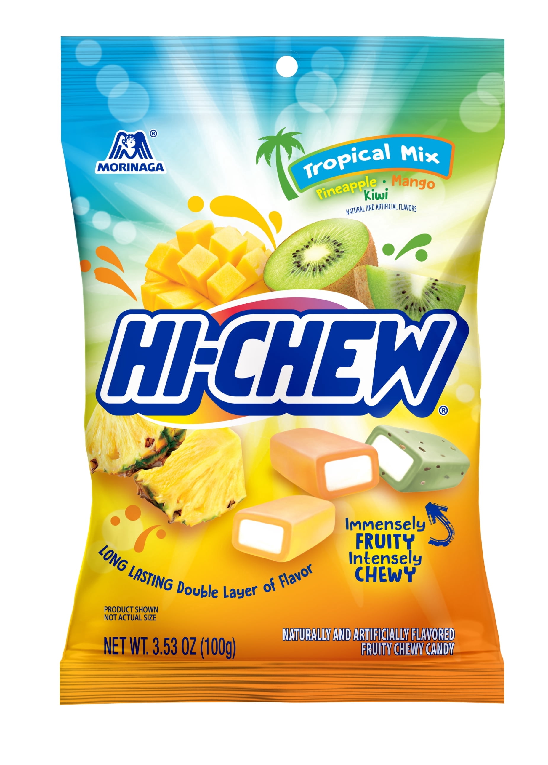HI-CHEW Tropical Mix, 6 Bags, 3.53oz each - Kiwi, Pineapple, Mango ...