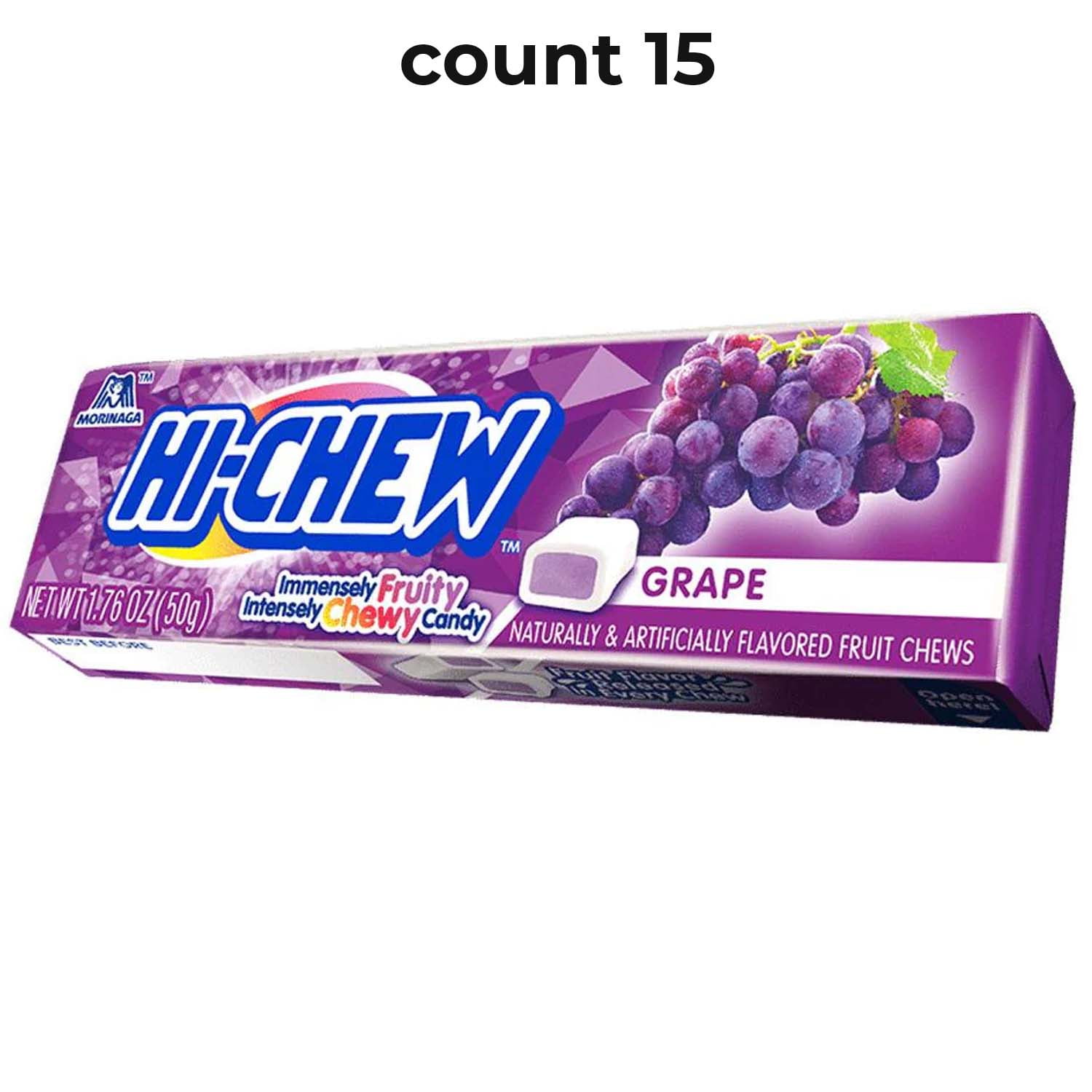 15 Count, Hi-Chew Grape Intensely Chewy candy - 1.76 oz - Walmart.com