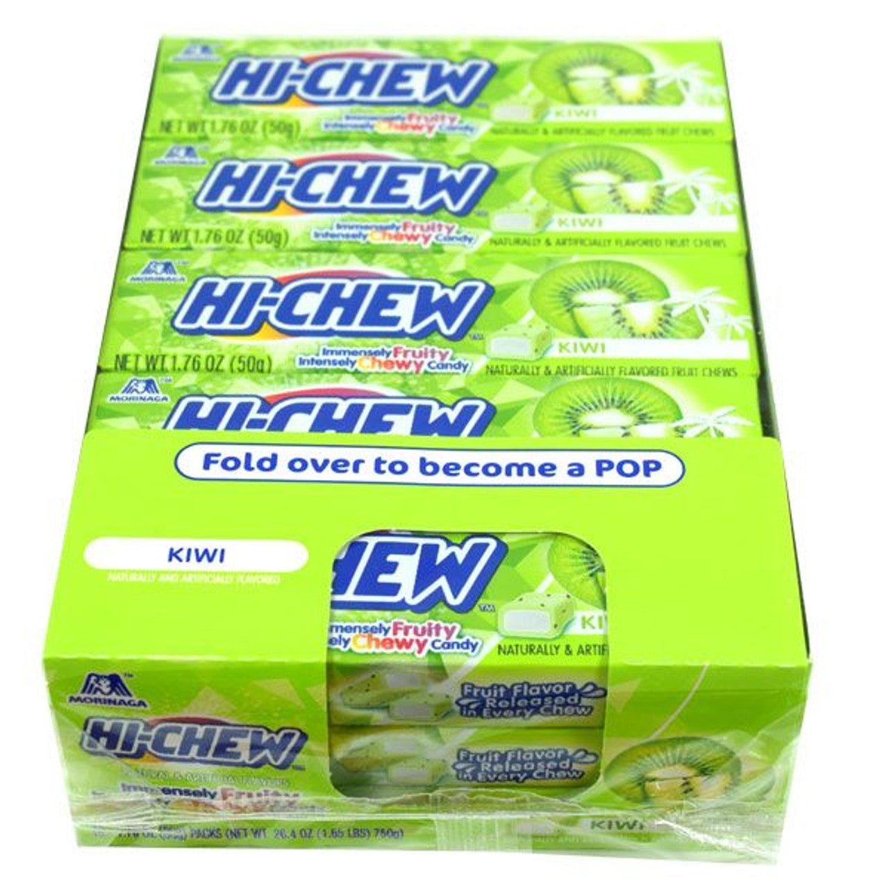 Hi-Chew Kiwi – Fruity Chewy Candy, 15 Count Box (1.76 oz Each) - Walmart.com