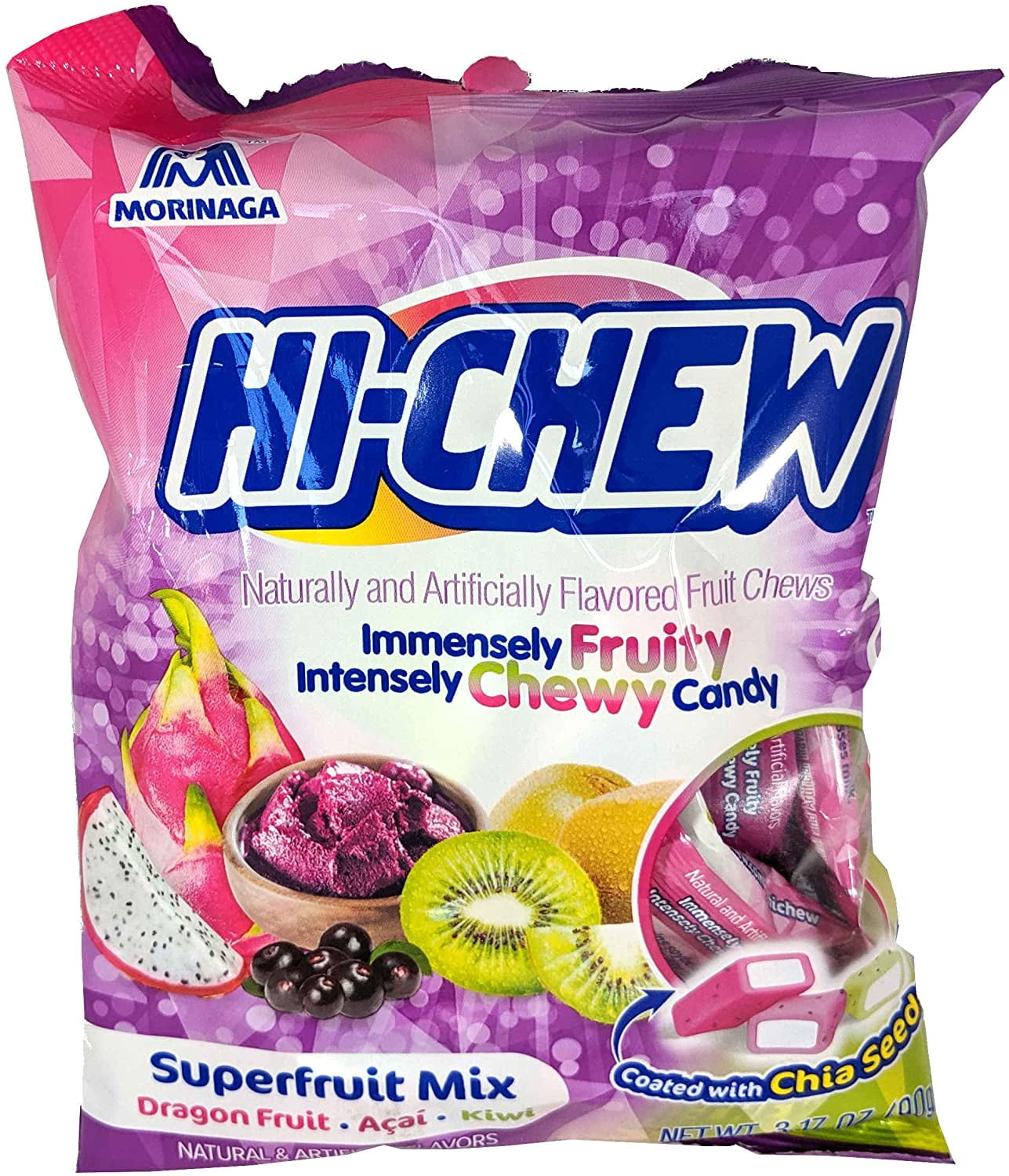 Hi-Chew Super Fruit Mix Chewy Candy, 3.17 Ounce Bag (1-Bag) - Walmart.com