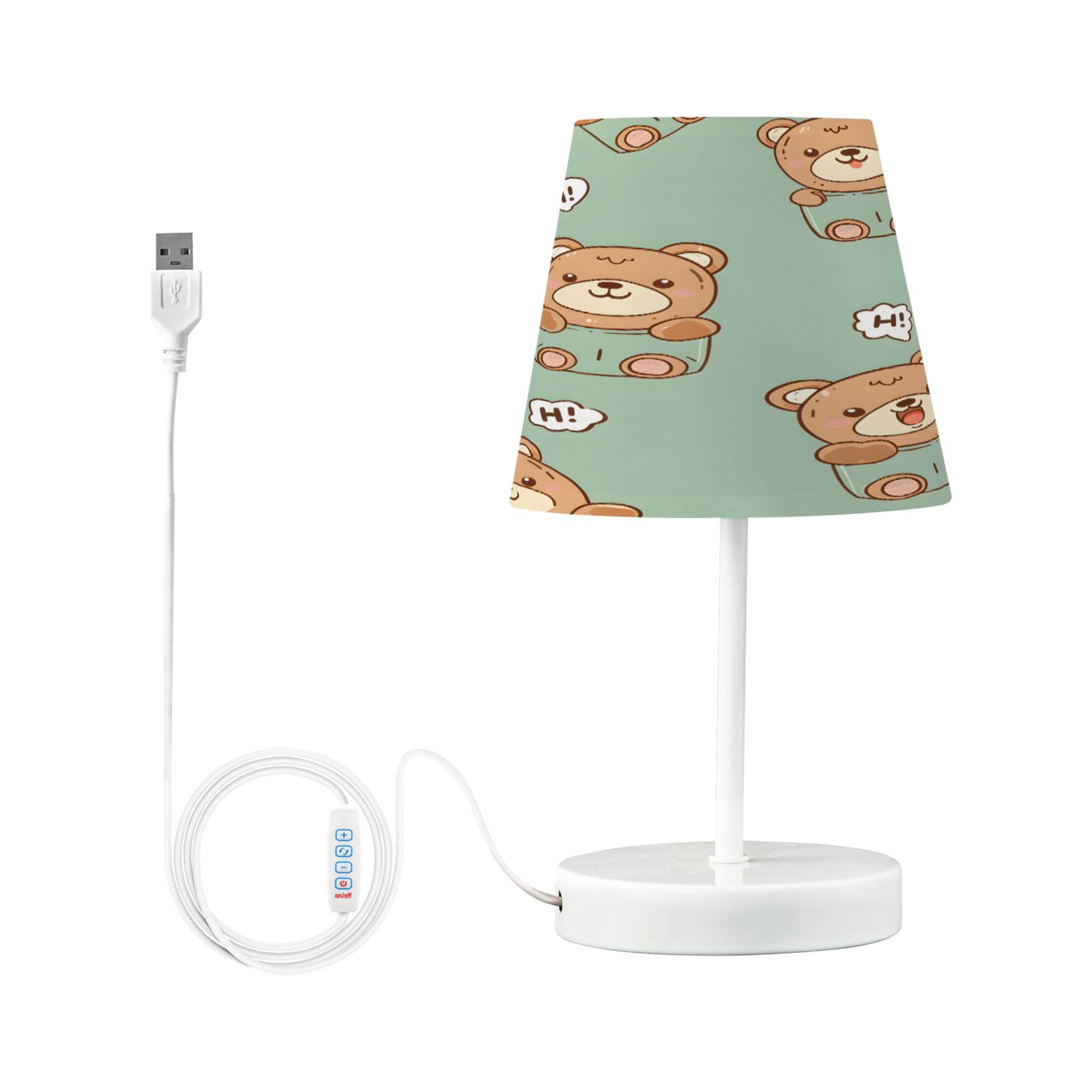 Hi Cute Teddy Bear Desk Lamp LED Table Nightstand Lamps with 3 Color Temperatures for Home ...