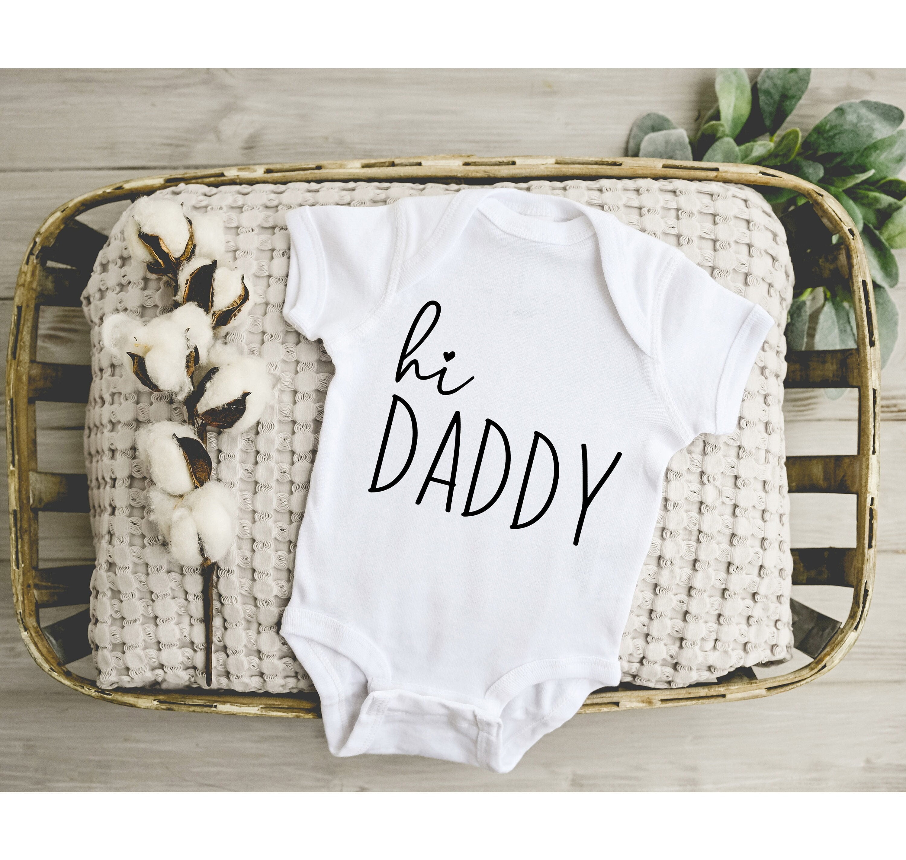 Hi Daddy Onesie, Hello Daddy, Husband Pregnancy Announcement, Surprise ...