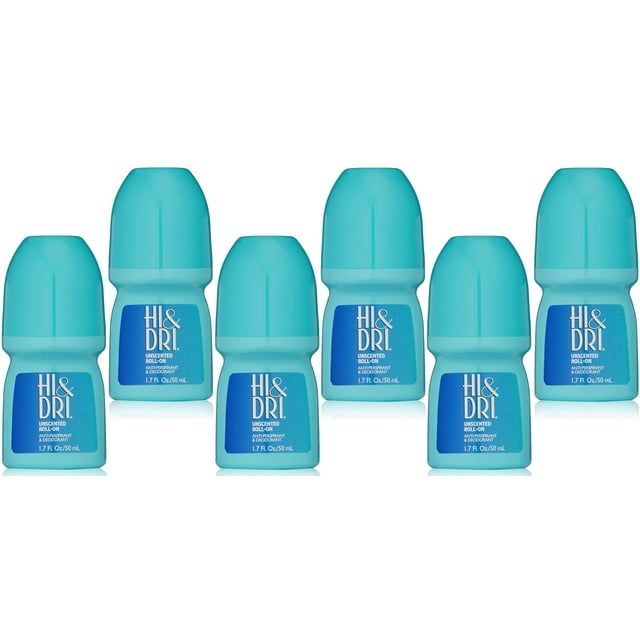 Hi & Dri Anti-Perspirant Deodorant Roll-On Unscented, 1.50 oz (Pack of ...