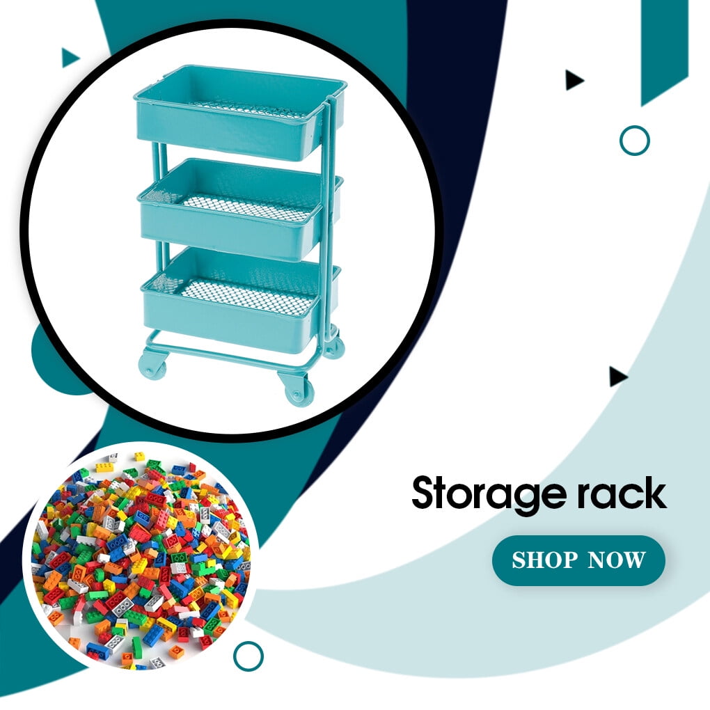Hi FANCY Cart Storage Rack Creative Three-layer Carts Lovely Metal ...