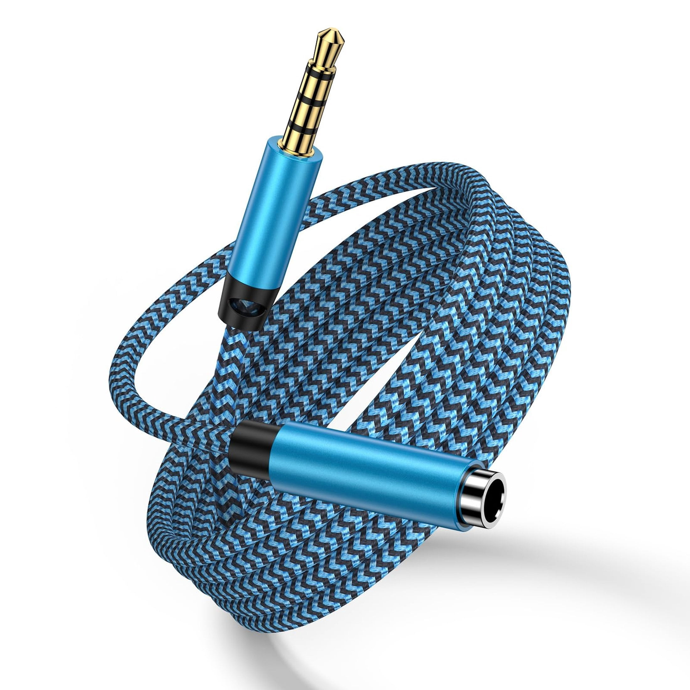Hi-Fi 6FT Braided 3.5mm Audio Extension Cable for Headphones and ...
