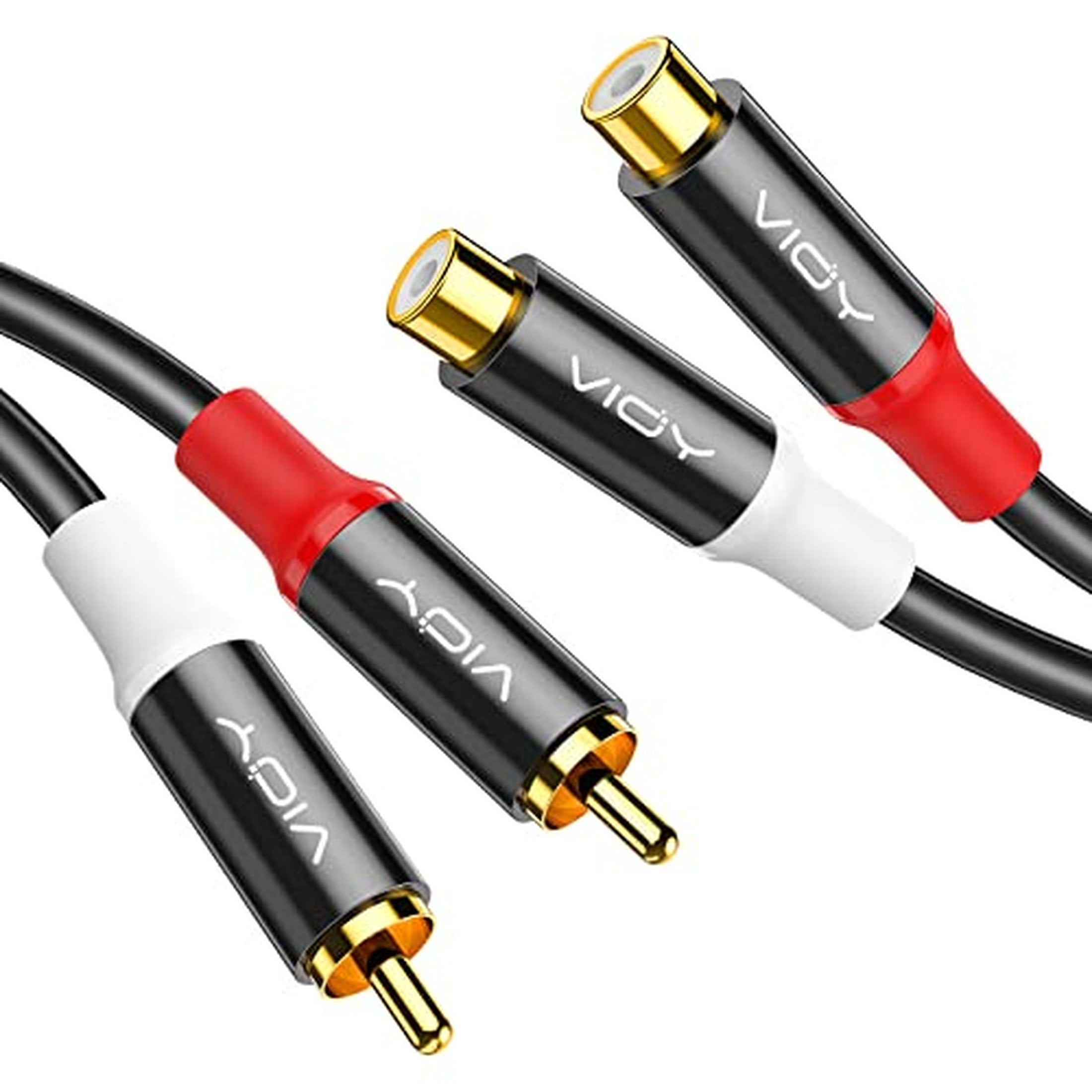 Hi-Fi Gold-Plated RCA Extension Splitter Cable for Audio Systems 6 ft ...