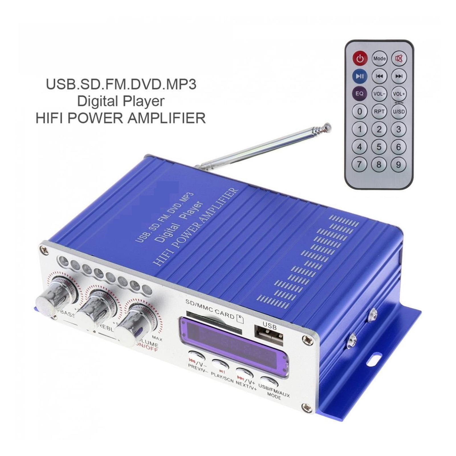Hi-Fi HY502 USB MP3 DVD CD FM SD Digital Motorcycle Auto Car Stereo Player Power Amplifier Music ...
