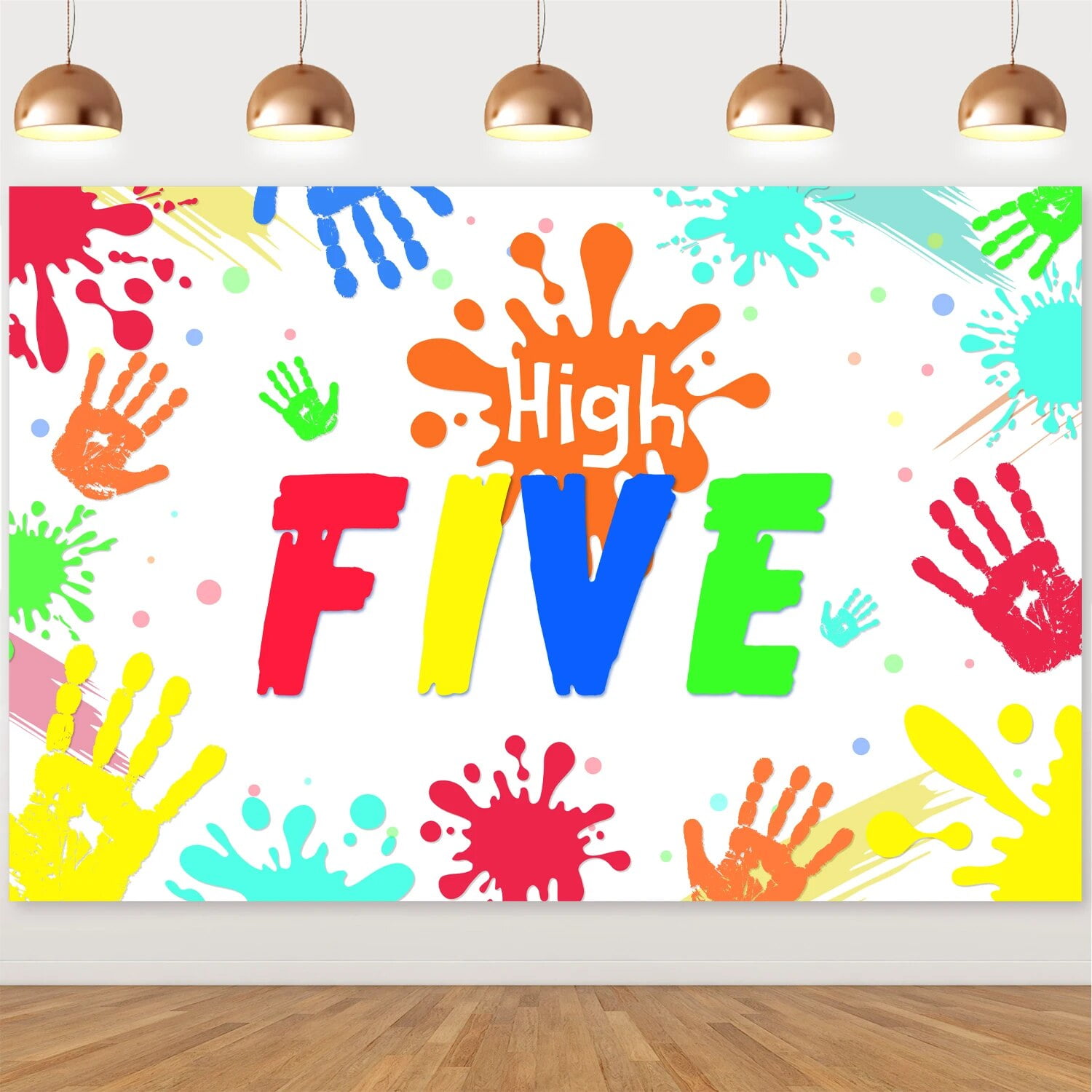 Hi Five Birthday Party Decor High Five 5th Birthday Party Backdrop ...