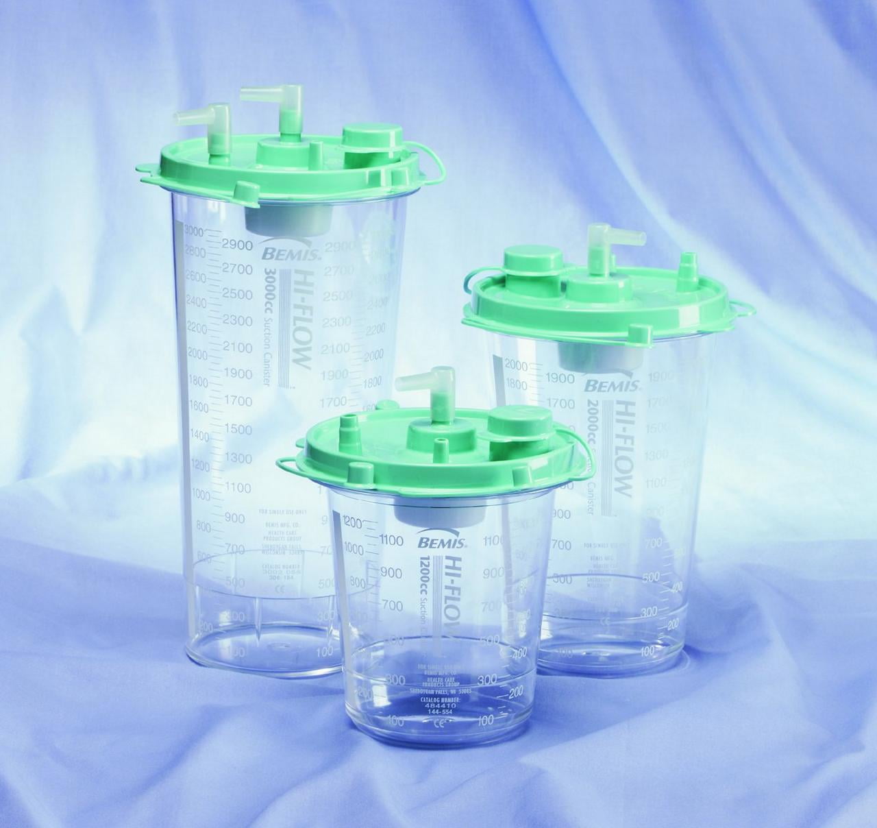 Hi-Flow Suction Canister 1200 mL Sealing Lid, 484410 - ONE CANISTER ...