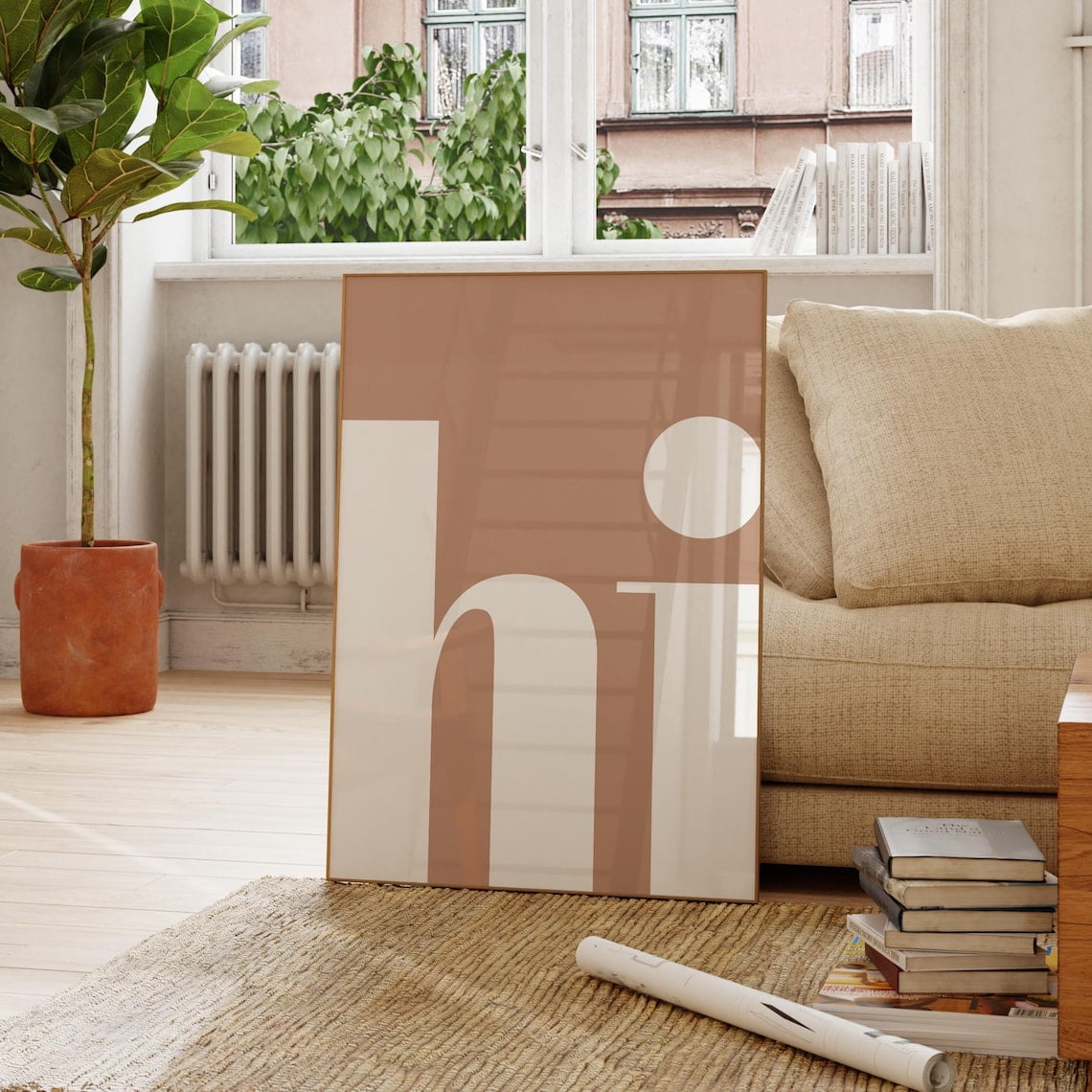 Hi Hallway Print, Danish Pastel Entryway Welcome Home Decor #1560 ...