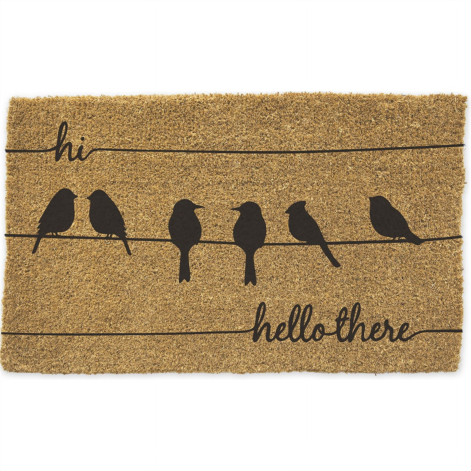 Hi Hello There Woven Back Coir Mat - Walmart.com