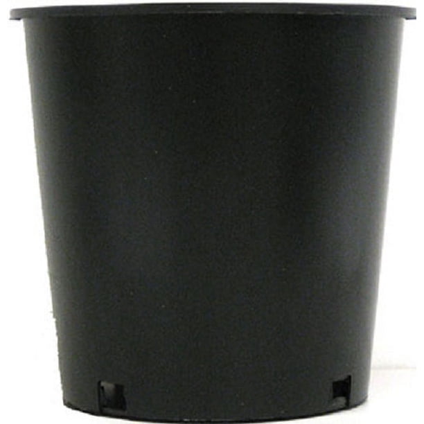 Hi Islander Group Round Black Plastic Plant Pot - Walmart Business Supplies