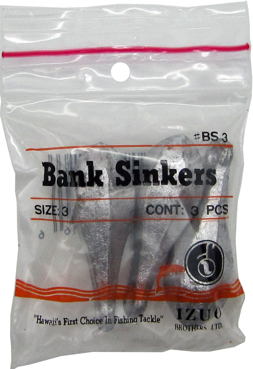Izuo Brothers Fishing 3-Pack Bank Lead Sinkers 3oz - Walmart.com