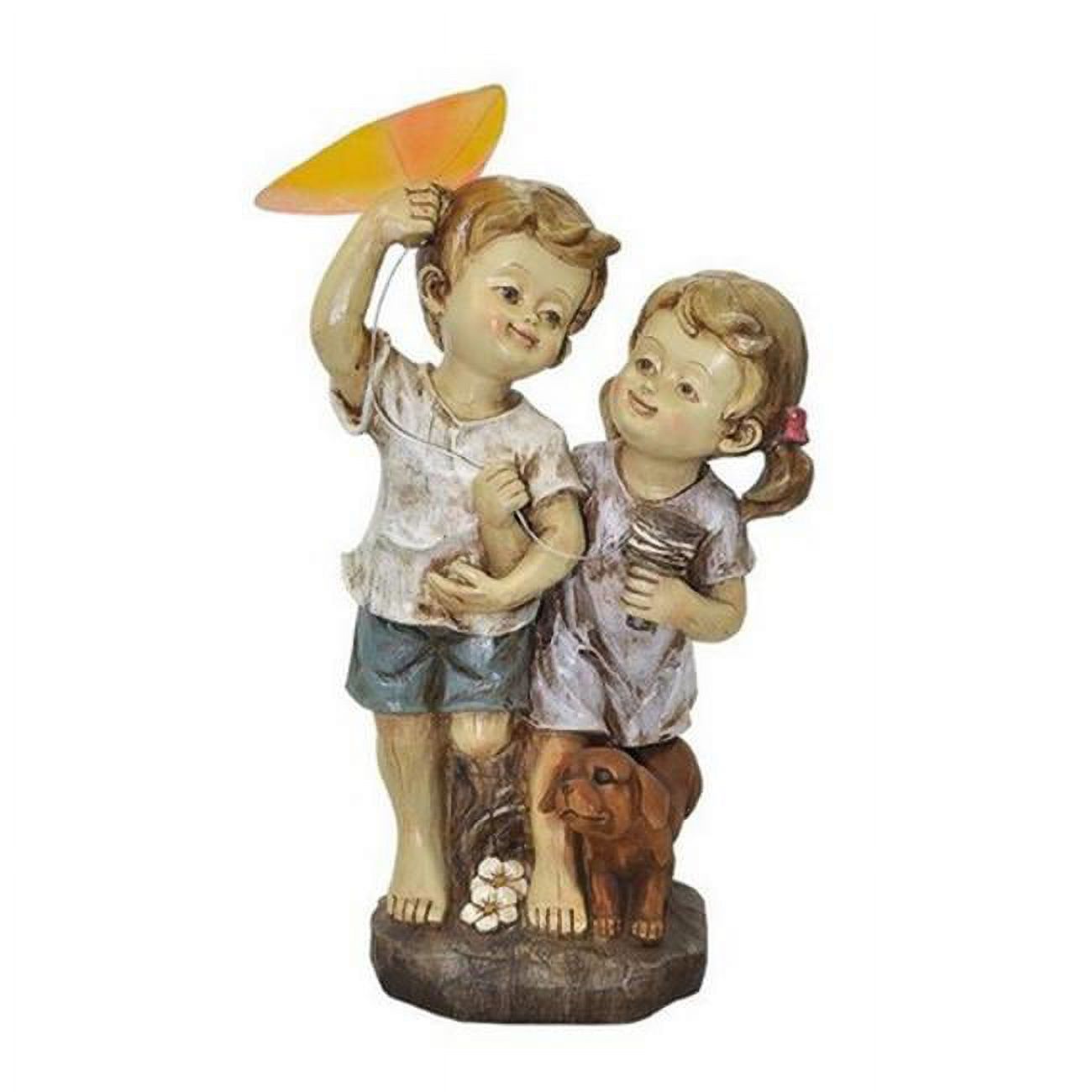 Hi-Line Gift 78511-B Children Playing Glowing Kite Statue with Solar ...
