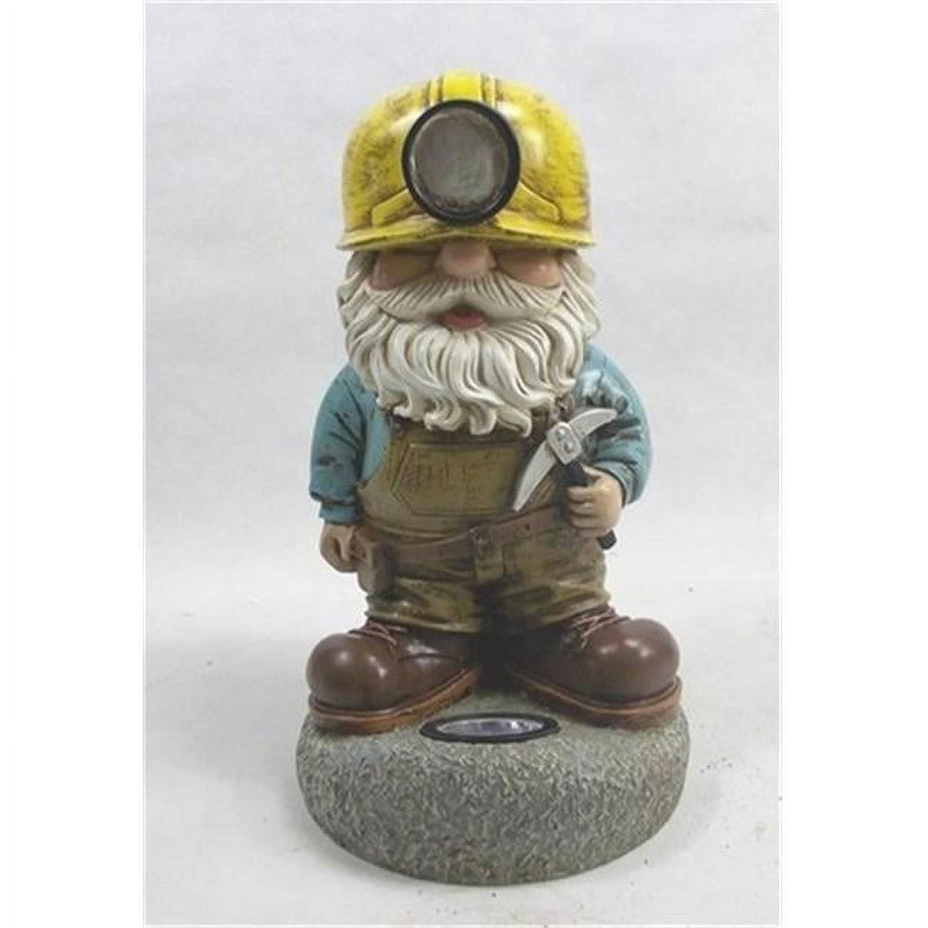 Hi-Line Gift 78523-B Gnome Miner Pick Axe Statue with Solar LED ...
