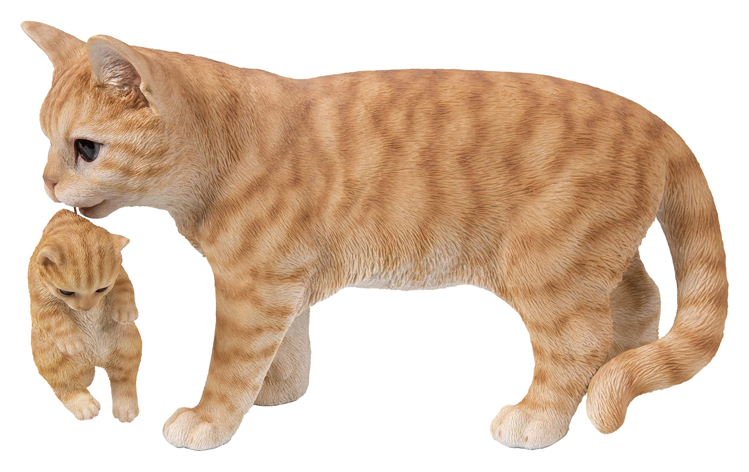 Hi-Line Gift 87757-N Mother Cat Carrying Kitten-Orange Tabby - Walmart.com