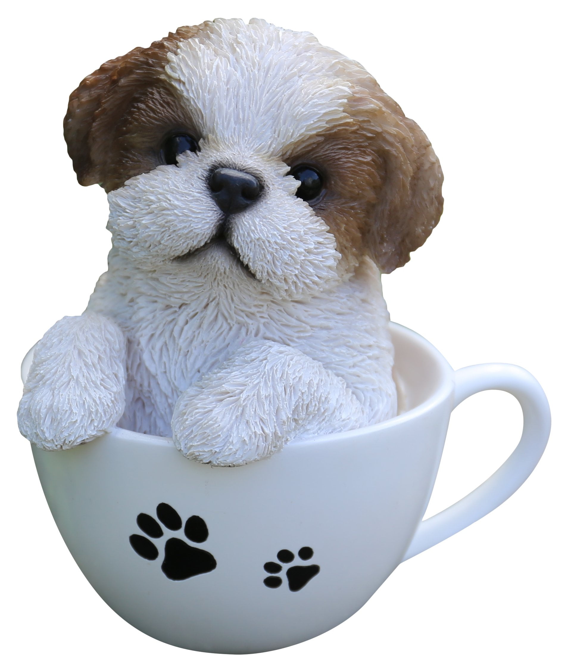 Hi-Line Gift Adorable Pup in Cup 4” Shih Tzu Resin Figurine - Walmart.com
