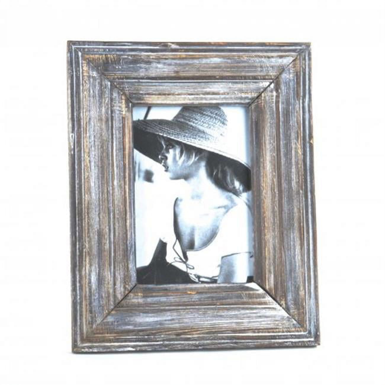 Hi-Line Gift Antique Style Wooden Photo Frame - Grey - Walmart.com
