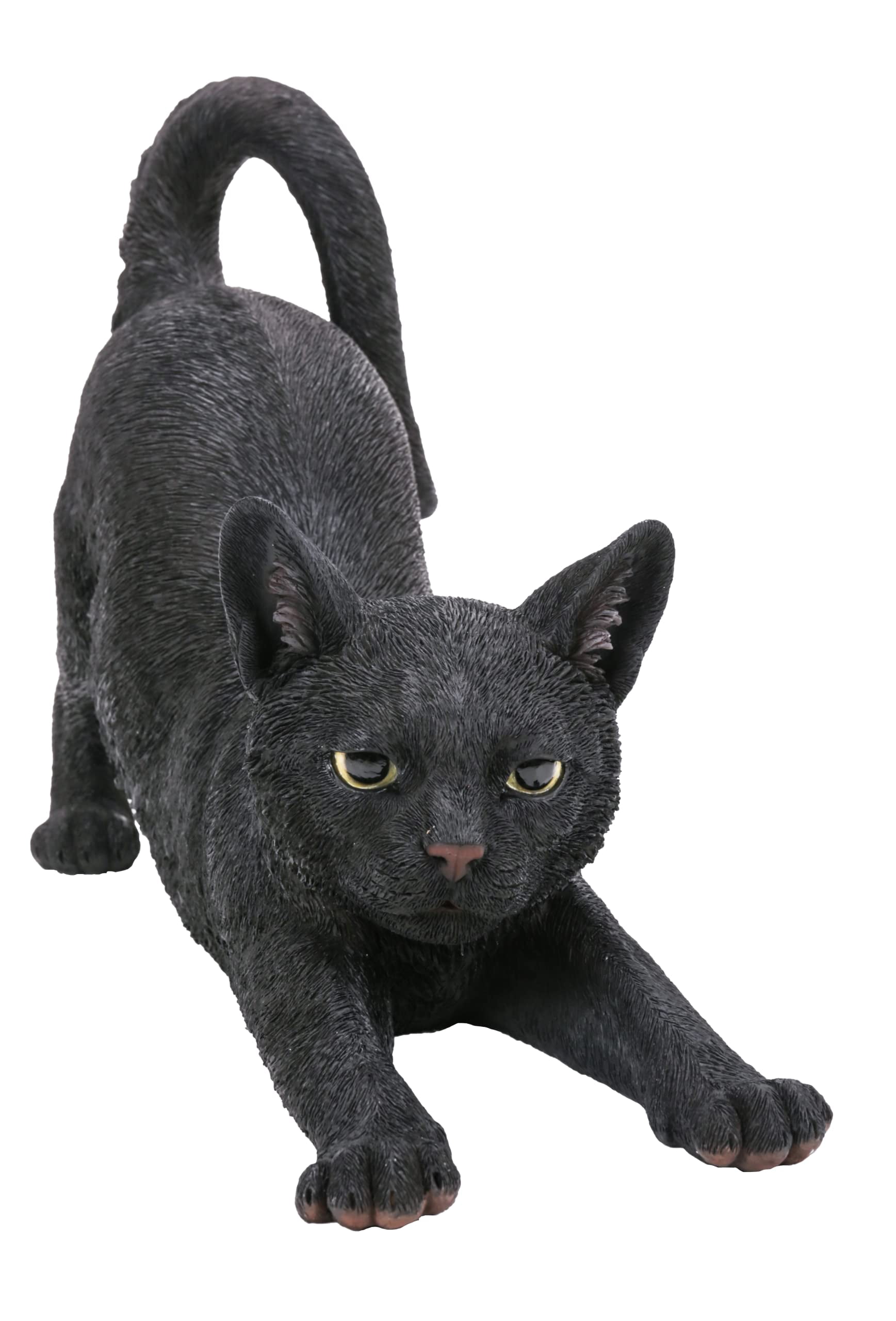 Hi-Line Gift Cat Stretching-Black, 2.64 lbs., 14.76inchL x 5.31inch W x ...