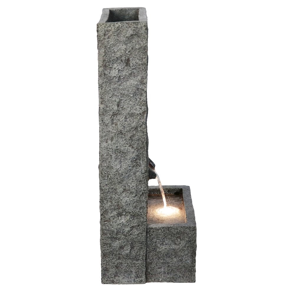 Hi-Line Gift Ltd. 32" H Rectangular Waterfall Fountain W/Ww LEDs ...