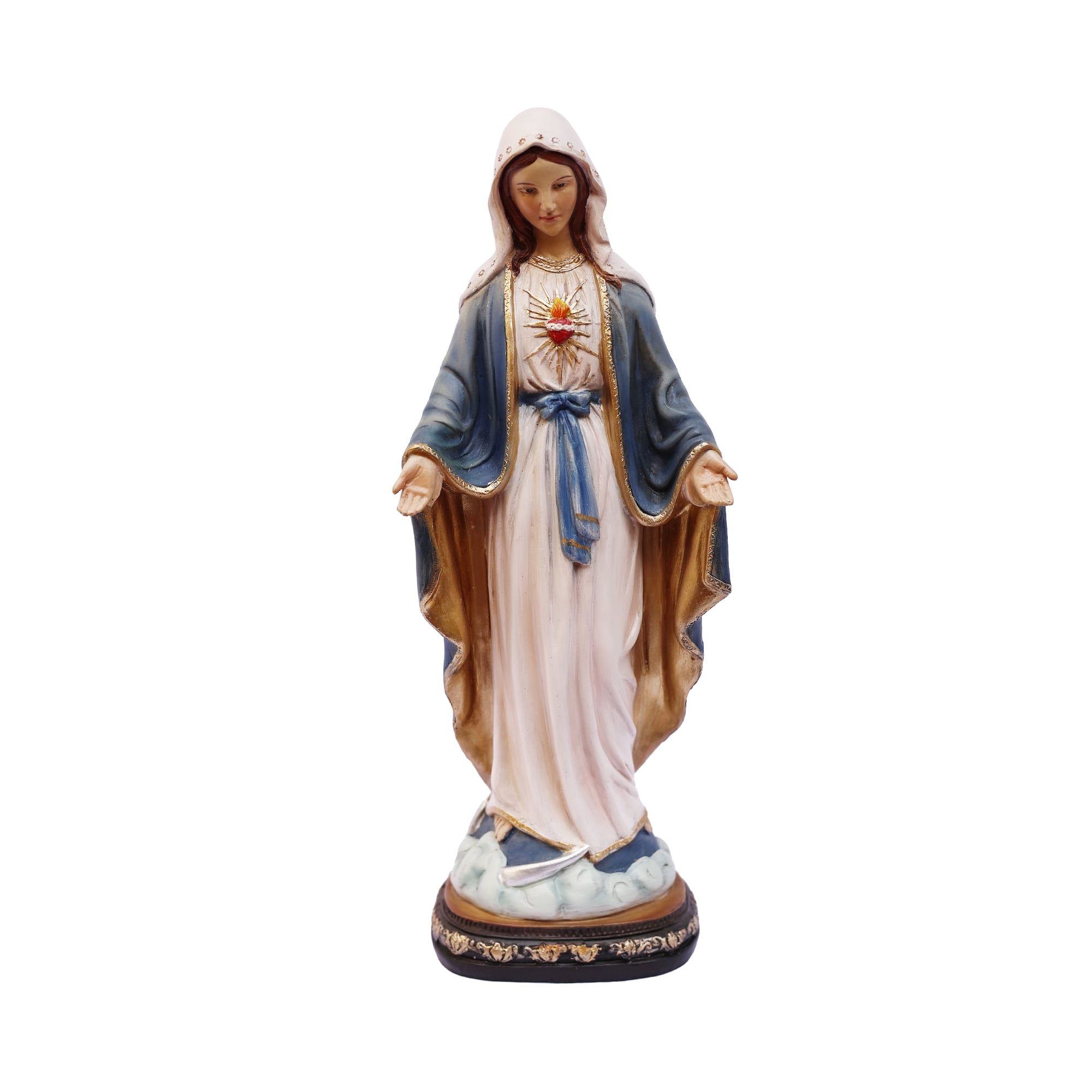 12 in Sacred Heart Mary Statue Open Hands Religious Decor - Walmart.com