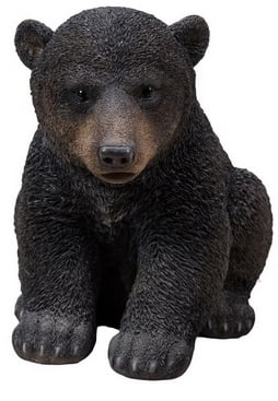 Hi-Line Gift Ltd Black Bear Cub Sitting Garden Statue - Walmart.com