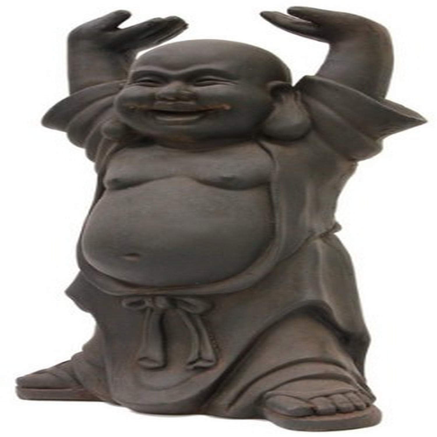 Hi-Line Gift Ltd Clay Fiber Buddha with Hands Up Statue - Walmart ...