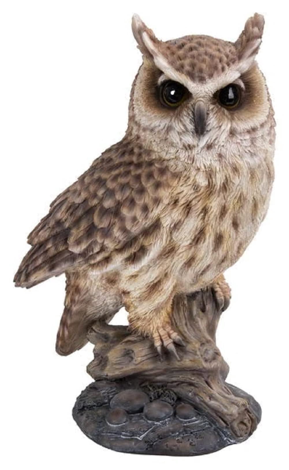 Hi-Line Gift Ltd Long Eared Owl on Stump Garden Statue - Walmart.com