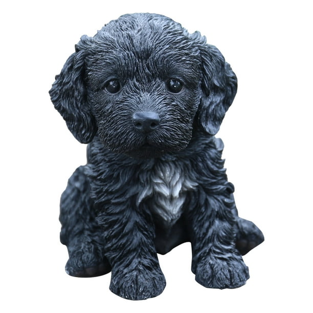 Hi-Line Gift Ltd Sitting Cockapoo Puppy Statue - Walmart Business Supplies