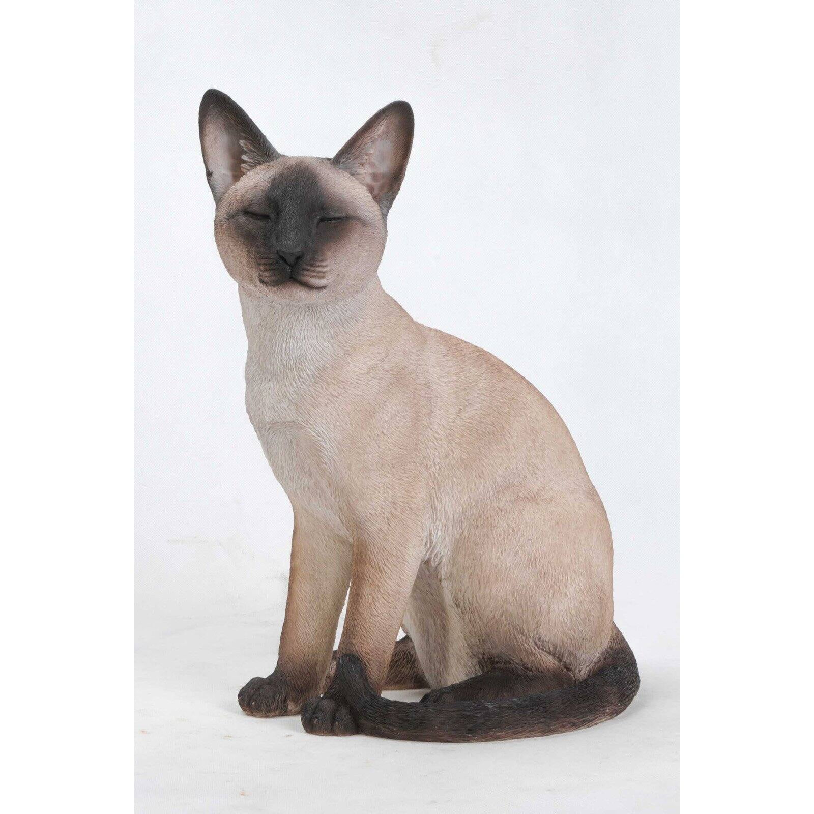 Hi-Line Gift Ltd Sitting Siamese Cat Statue - Walmart.com