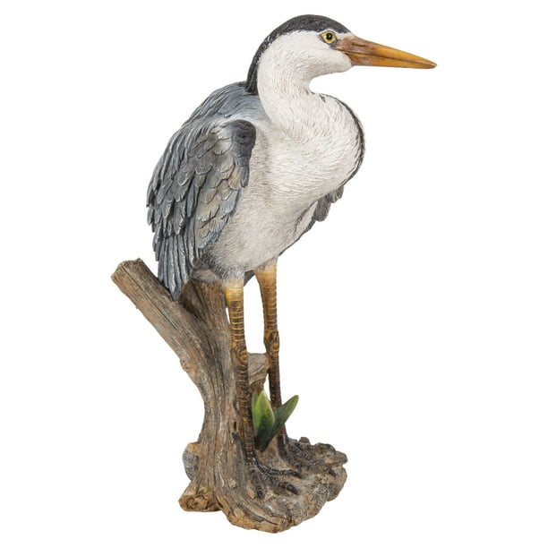 Hi-Line Gifts 10.75" Standing Heron Outdoor Garden Statue - Walmart ...