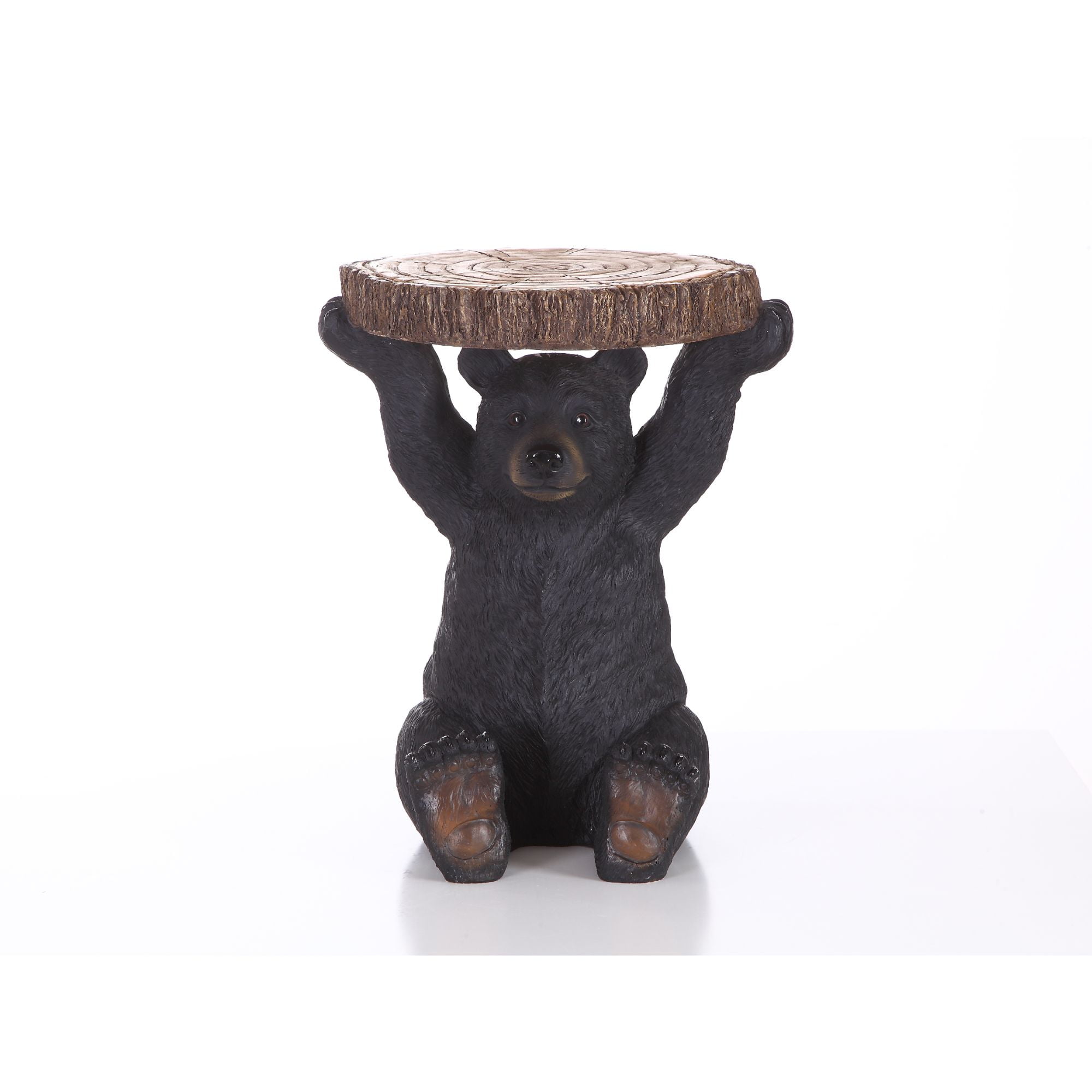 Hi-Line Gifts 20" Sitting Bear Plant Stand Outdoor Garden Statue ...