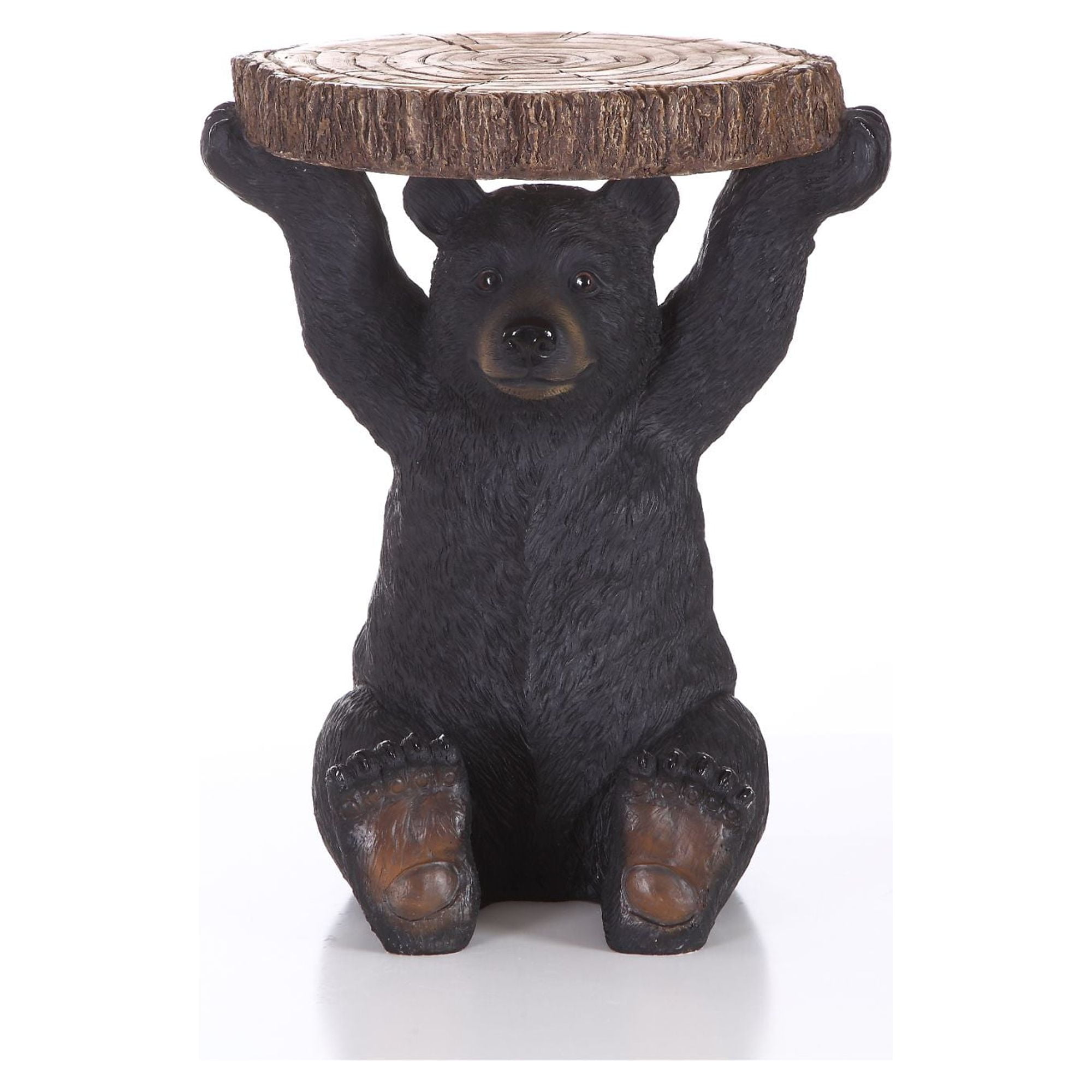 Hi-Line Gifts 20" Sitting Bear Plant Stand Outdoor Garden Statue ...