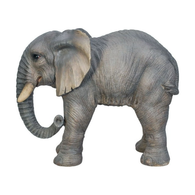 Hi-Line Gifts 22" Standing Elephant with Trunk Down Outdoor Garden ...