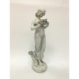 Hi-Line Gifts 23.25" Girl with Flowers Outdoor Garden Statue - Walmart.com