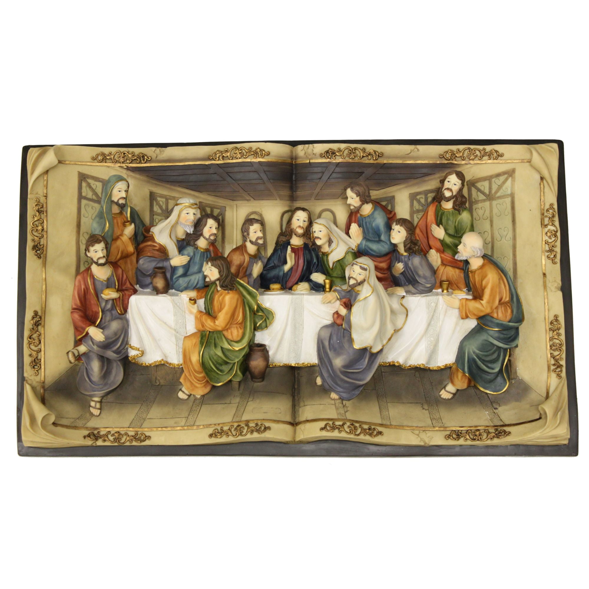 Hi-Line Gifts 28" Book Type Last Supper Religious Wall Plaque - Walmart.com