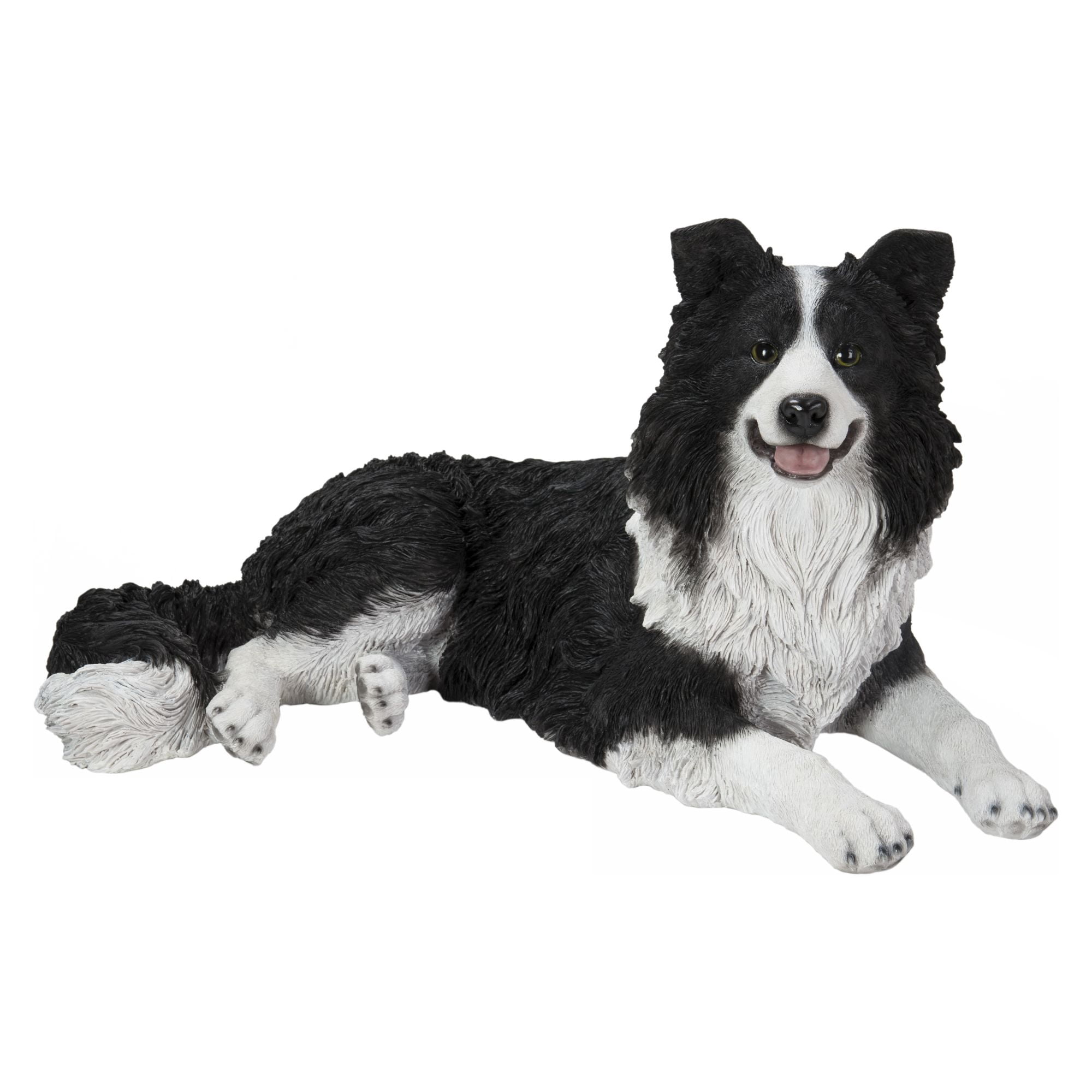 Hi-Line Gifts 29.5" Lying Border Collie Outdoor Garden Statue - Walmart.com