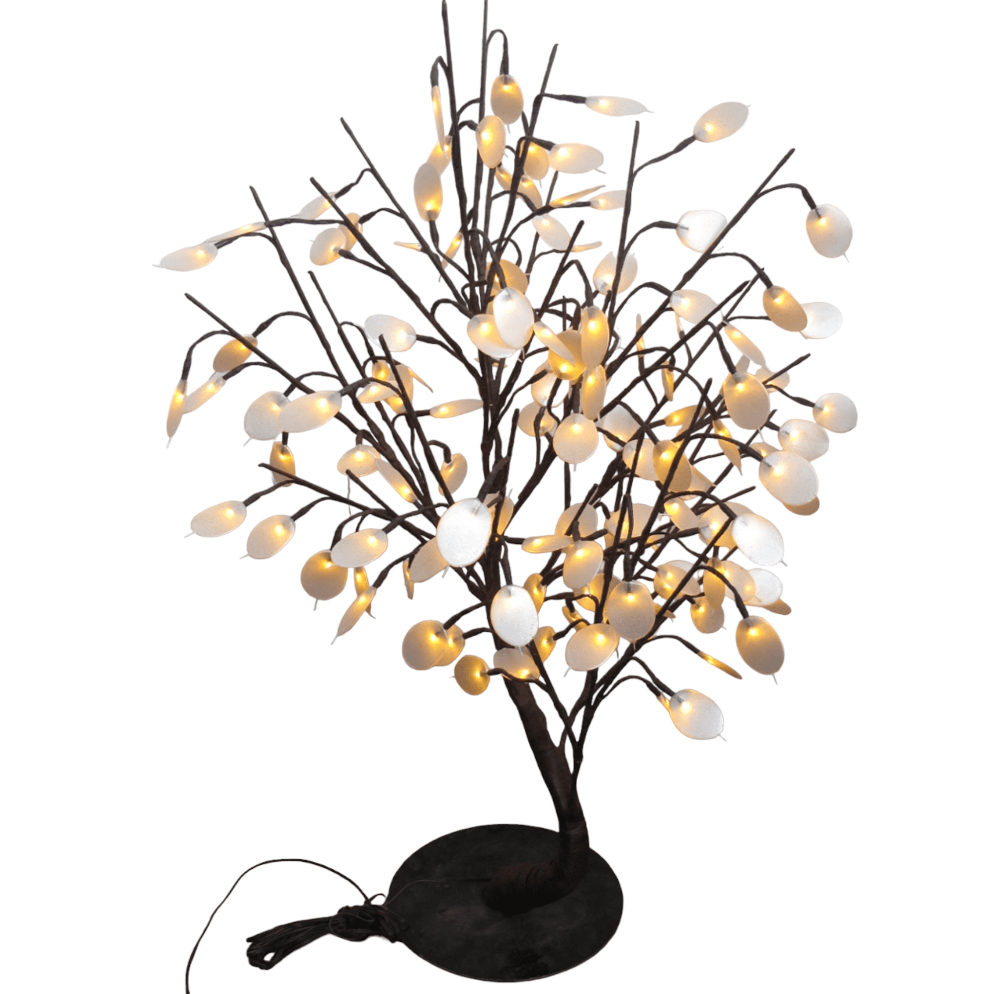 Hi-Line Gifts 32" Pre-Lit Dollar Bonsai Artificial Tree with 96 LED ...