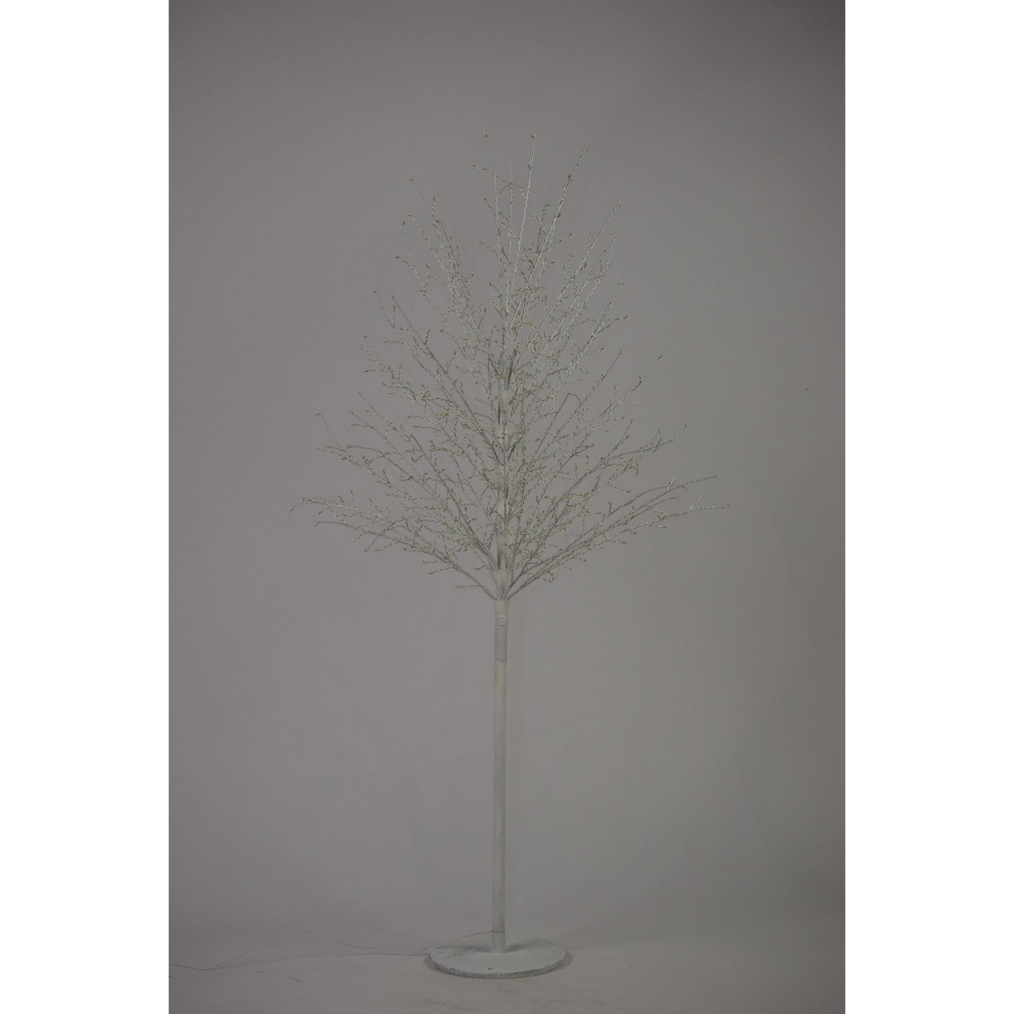 Hi-Line Gifts 59" Pre-Lit Micro Dot White Artificial Tree, LED Warm ...