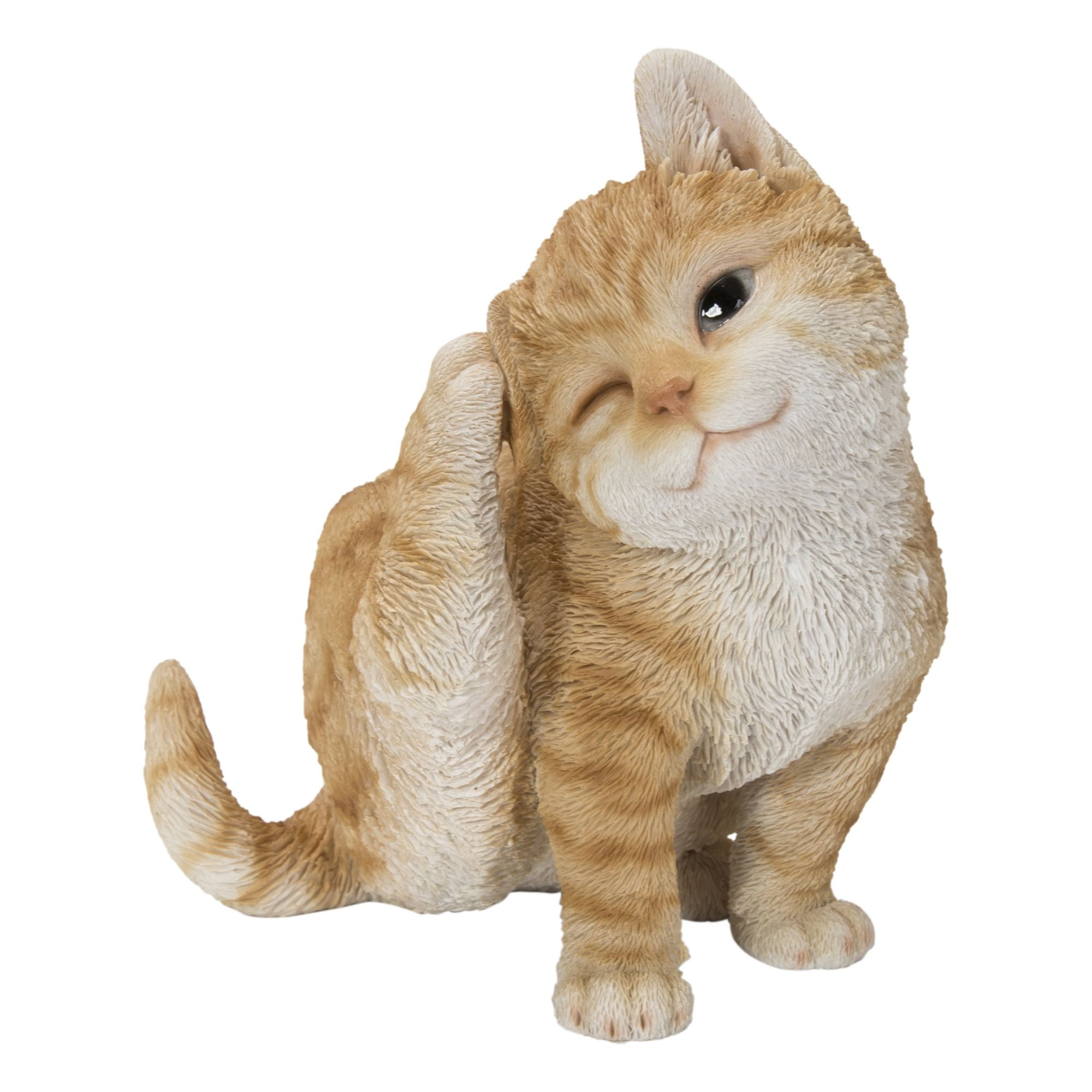 Hi-Line Gifts 6.5" Winking Cat Scratching Outdoor Garden Statue ...