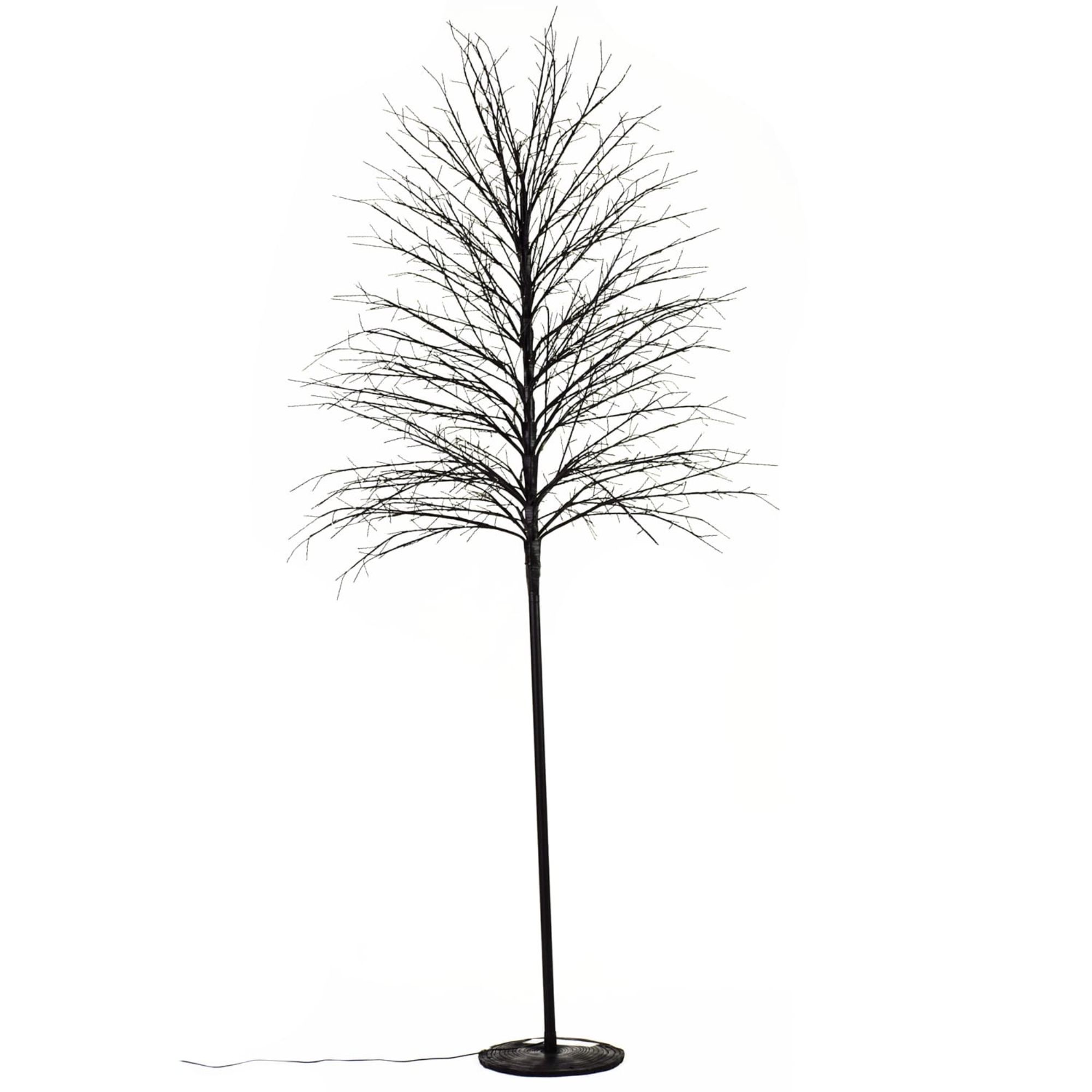 Hi-Line Gifts 6.75' Pre-Lit Micro Dot Black Artificial Tree, LED Warm ...