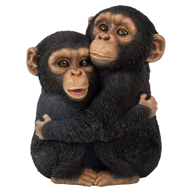 Hi-Line Gifts 9.5" Chimpanzees Hugging Outdoor Garden Statue - Walmart.com