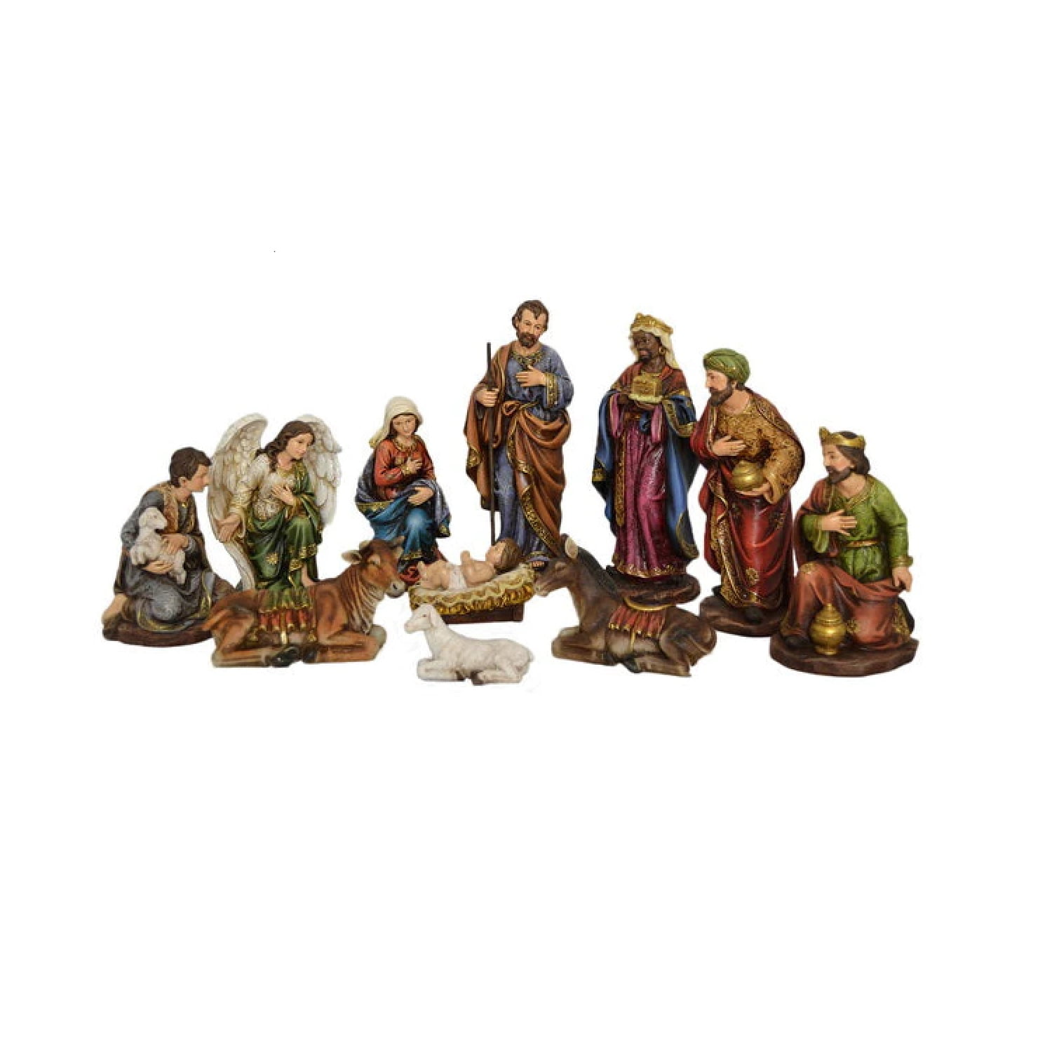 Hi-Line Gifts Christmas Nativity and Three Wise Men Set - 12" - 11 ...